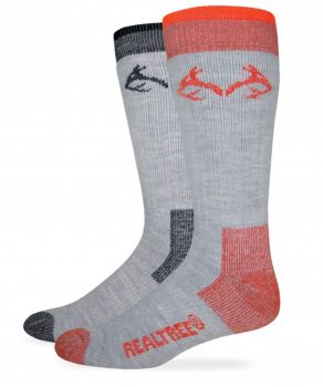 Realtree Mens Gift Box Merino Wool Camo Boot Socks 3 Pair Pack