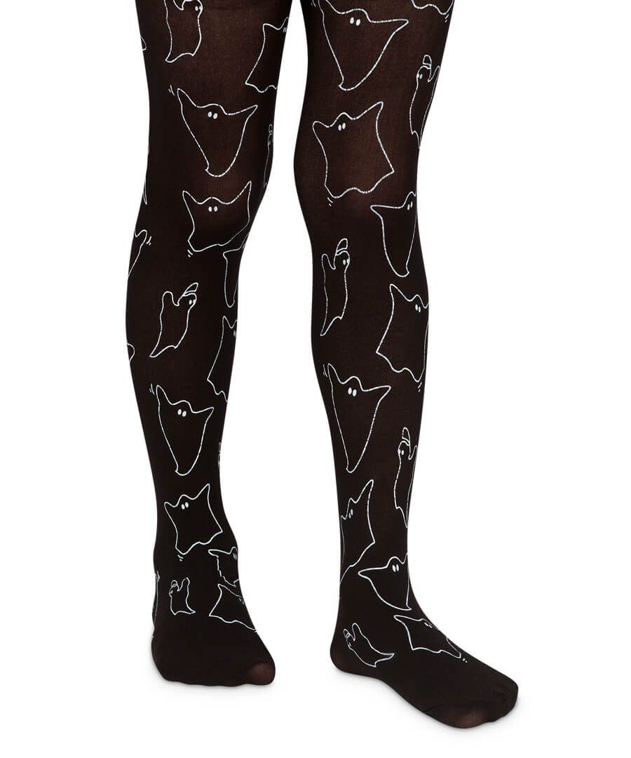 Jefferies Socks Girls Halloween Ghost Tights 1 Pair