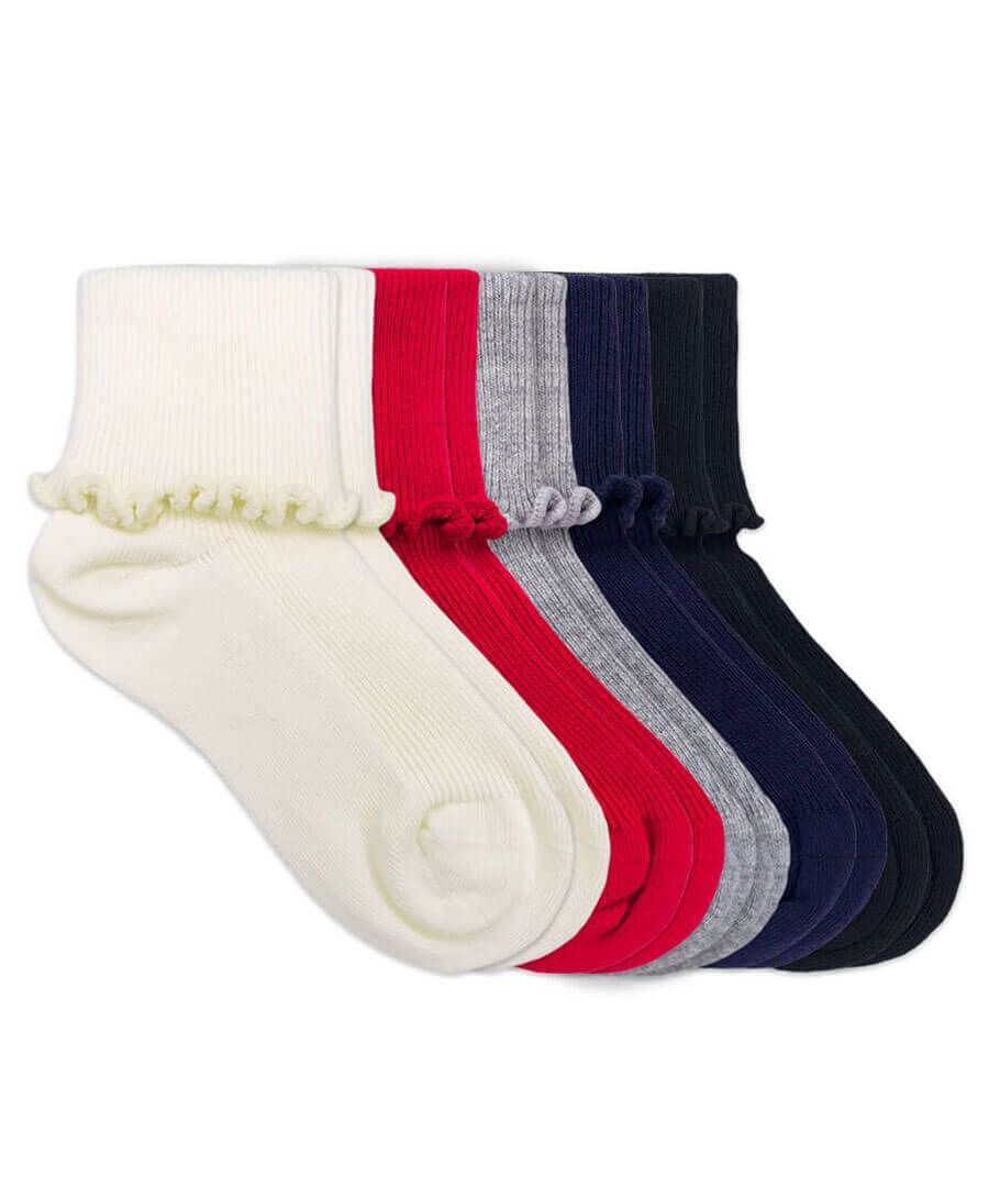 ruffle top crew socks